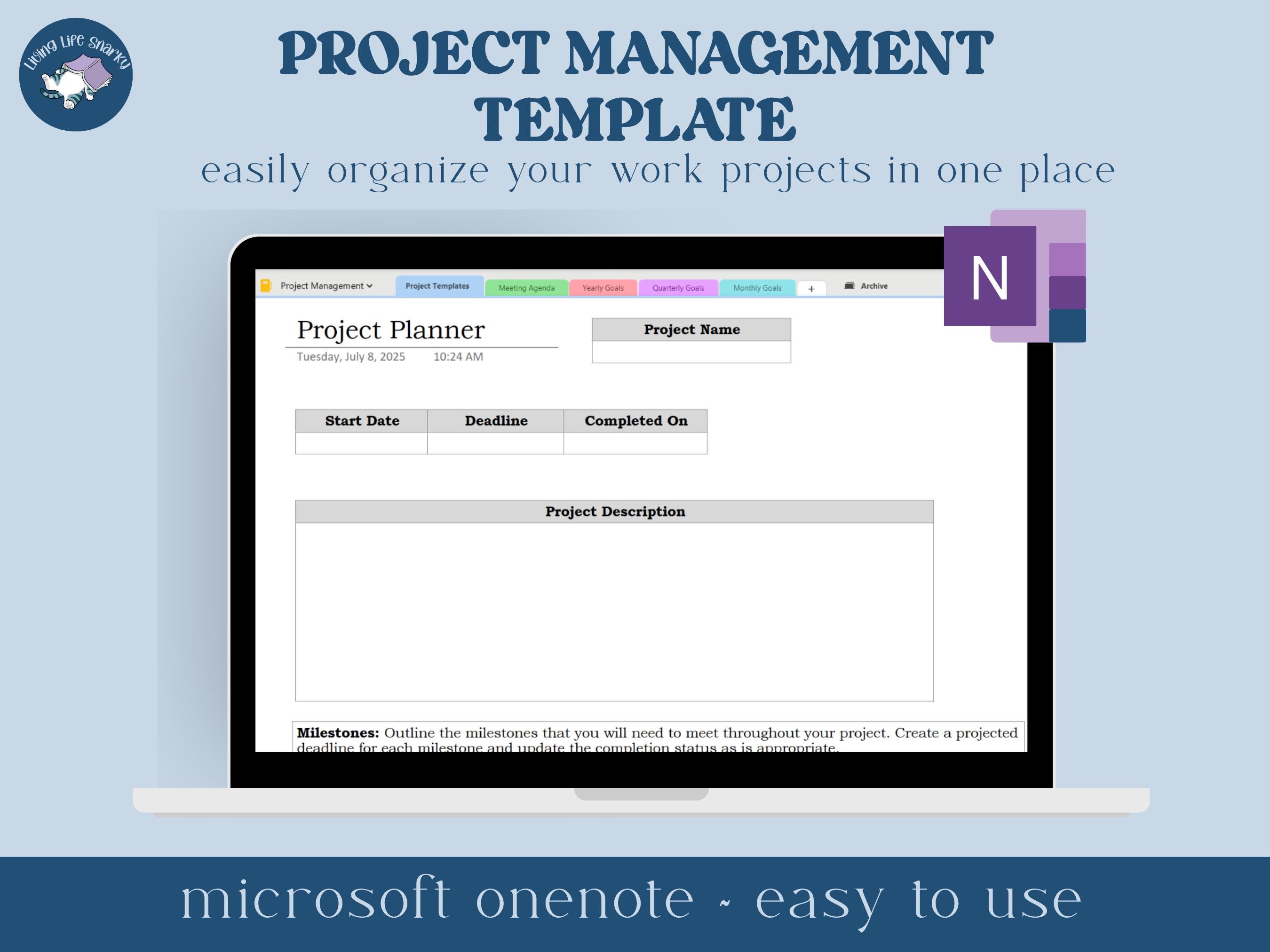One Note Template for Work, Onenote Template Work, Onenote Work Notes ...