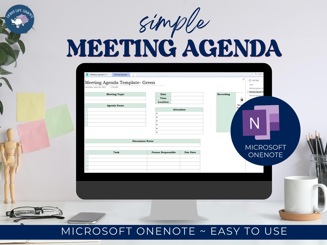 Onenote Template, Onenote Template Work, Onenote Work Notes Template ...