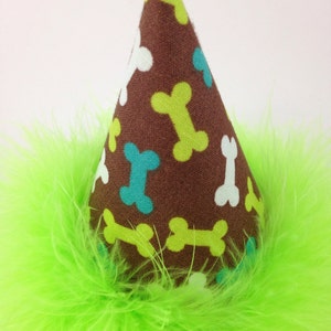 Dog Birthday Hat Bone Theme Birthday Party Green Lime Green - Etsy