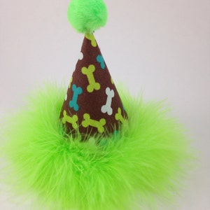 Dog Birthday Hat Bone Theme Birthday Party Green Lime Green - Etsy