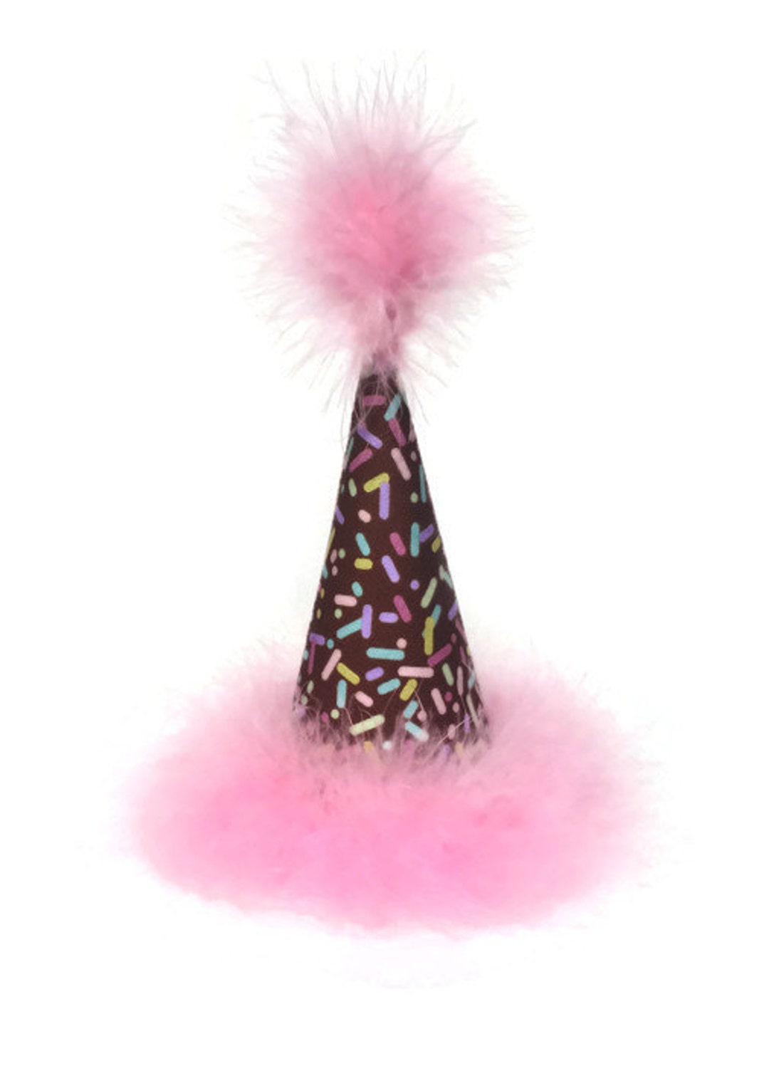 Dog Birthday Hat, Party Hat, Chocolate With Sprinkles Birthday Hat, Cat ...