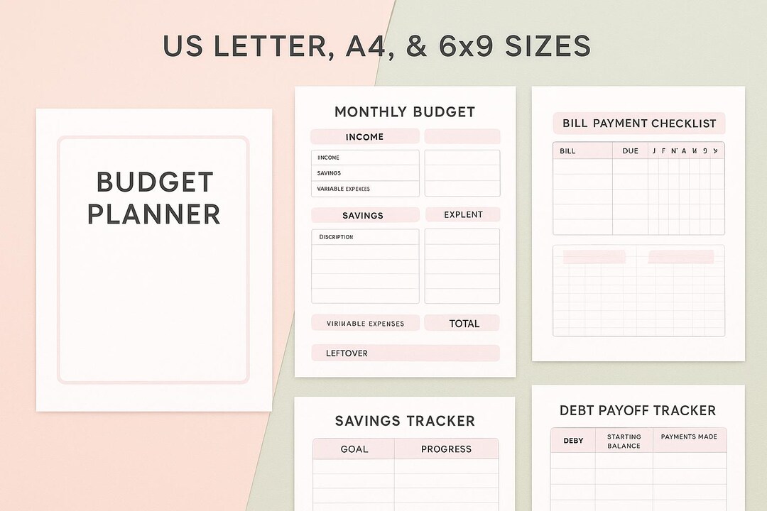 Aesthetic Budget Planner Printable | Monthly Expense Tracker, Bill ...