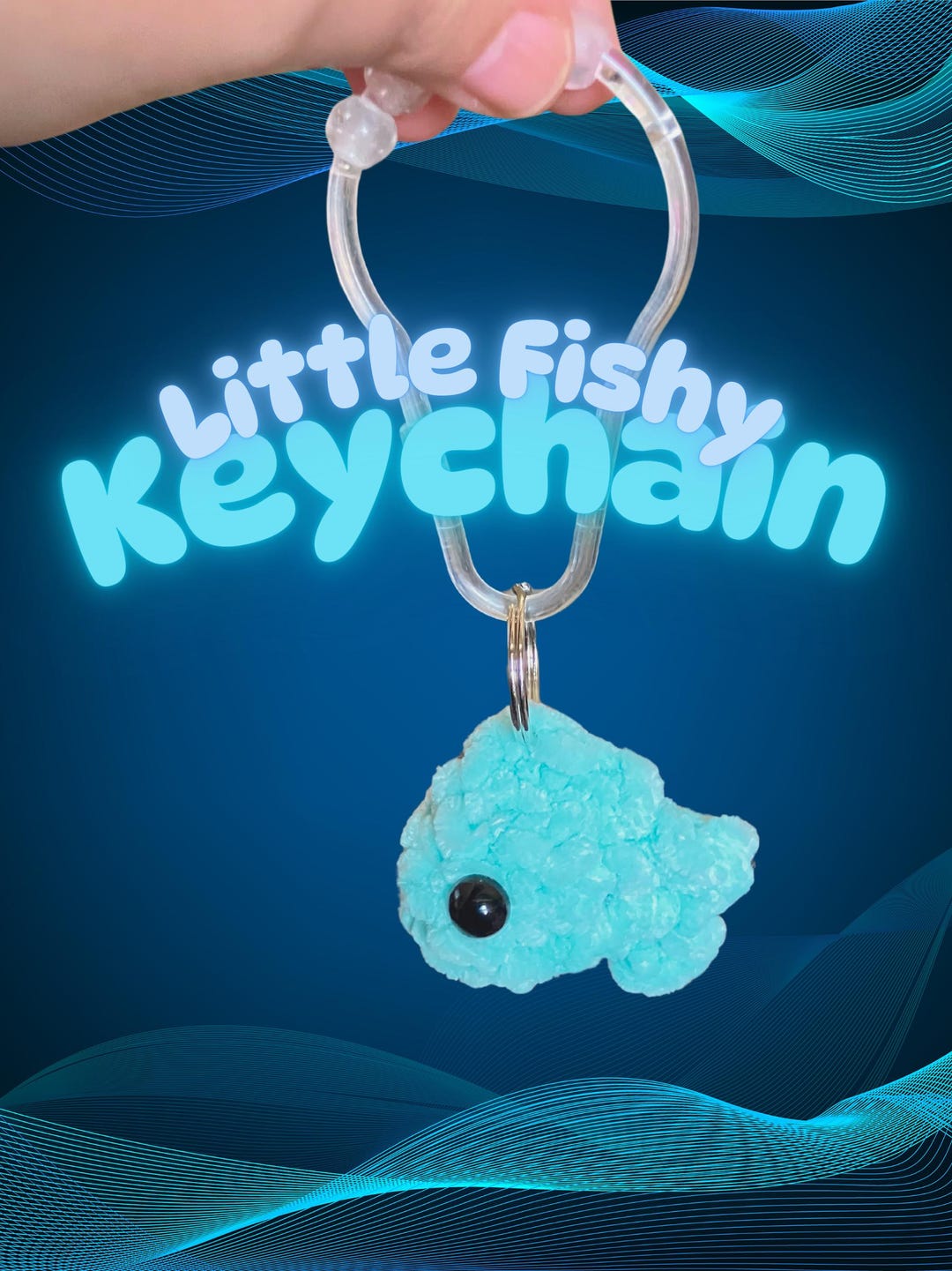 Little Fishy Handmade Crochet Fish Keychain - Cute Amigurumi Fish Key ...
