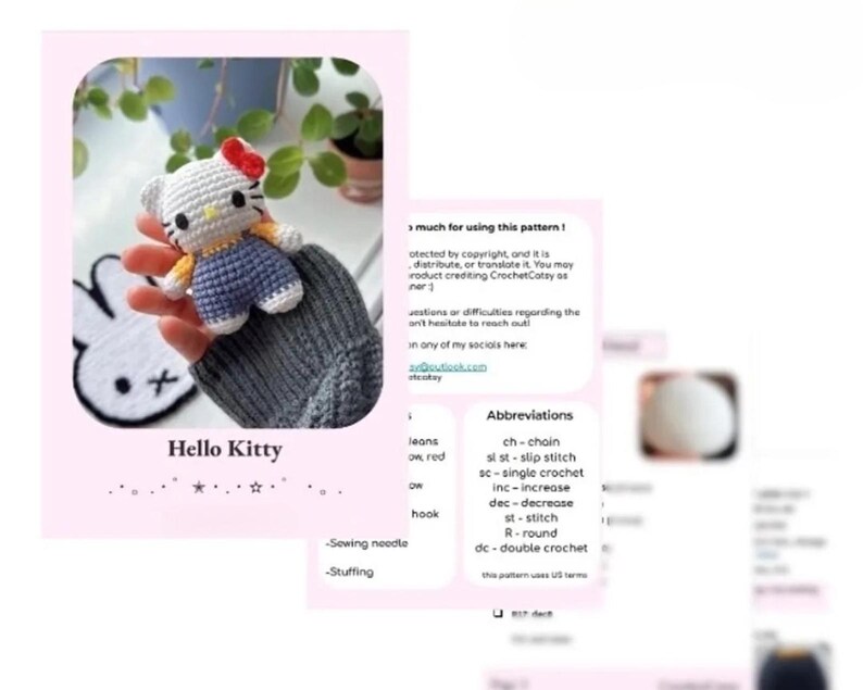 Cute Cat Crochet Pattern [amigurumi Cat][kawaii Cat Pattern] - Etsy