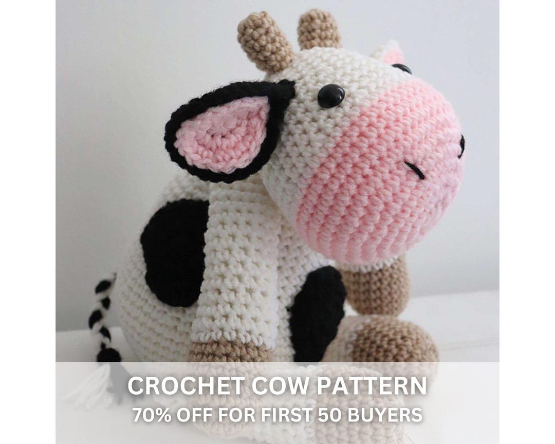 Milk Cow Plush Crochet Pattern | Milk Cow Pattern | Baby Cow Amigurumi ...