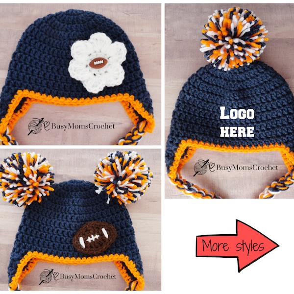 Crochet Broncos Hat - Etsy