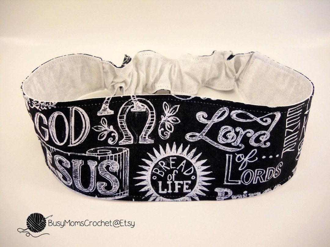 Jesus Headband, Women's Reversible Fabric Headband, Adult Size, Two ...