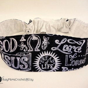 Jesus Headband, Women's Reversible Fabric Headband, Adult Size, Two ...