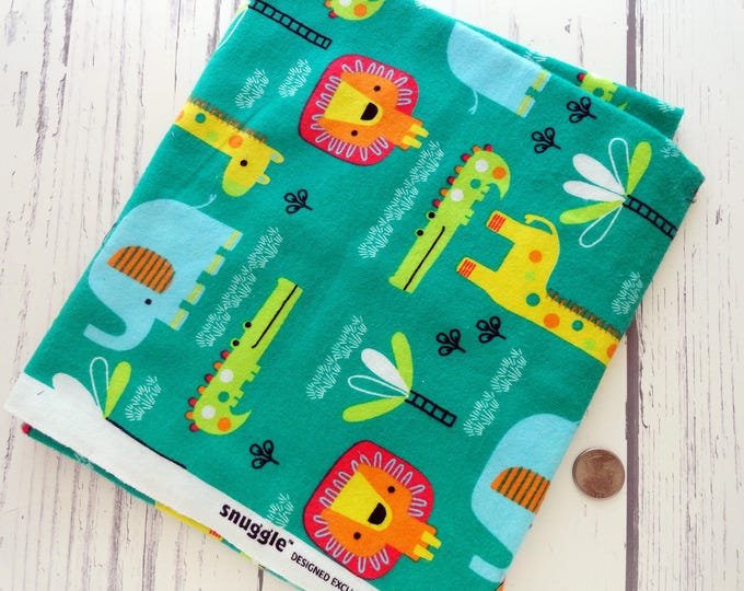 Safari Animals Flannel Fabric, Super Snuggle Flannel, 100% Cotton ...