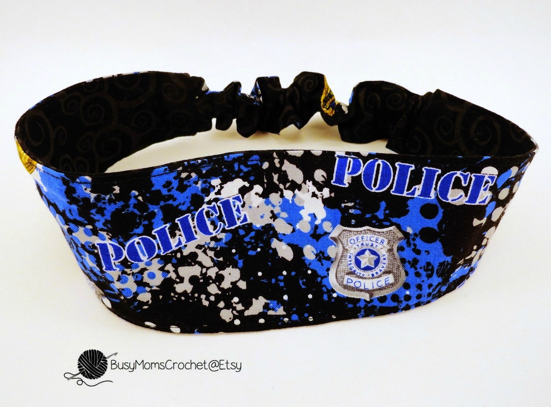 Handmade Police Headband, Adult Size, Police Clothing, Polka Dots, Law ...