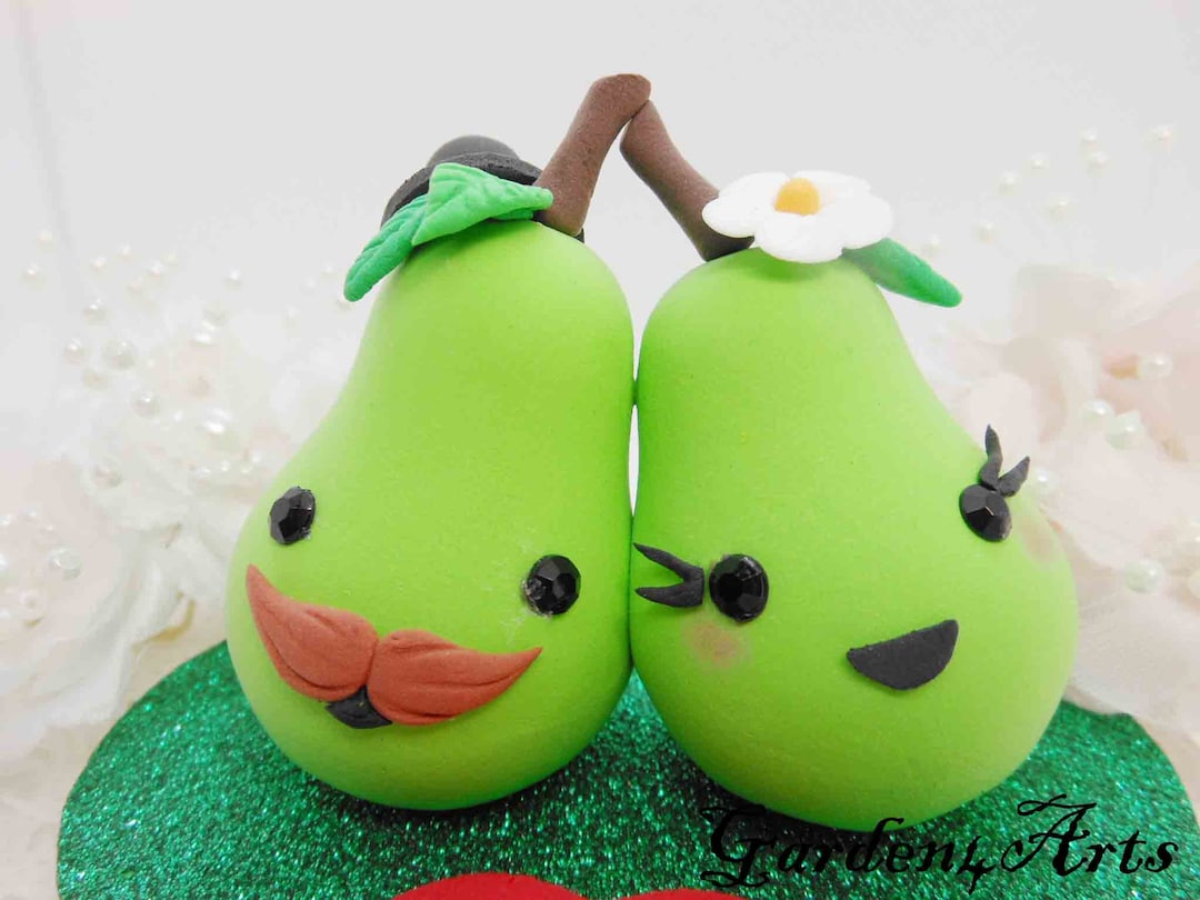 We Make Perfect Pear -- Customize Sweet Pear Couple Wedding Cake Topper ...