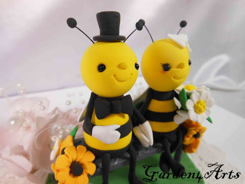 Customize Bee Love Wedding Cake Topper HAND HOLD HAND - Etsy