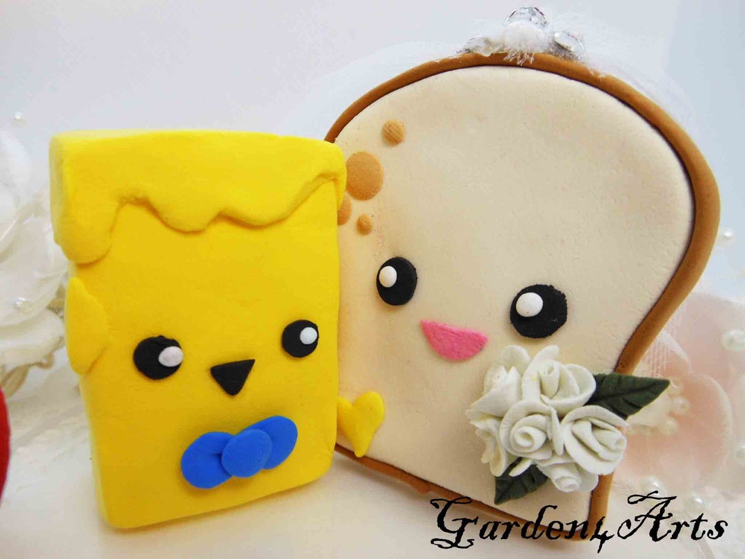 Foody Wedding Cake Topper--you Are My Butter Half (butter & Bread) With ...