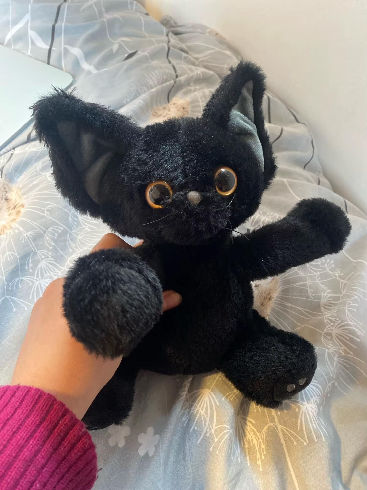 Cute Realistic Black Cat Plush - Etsy