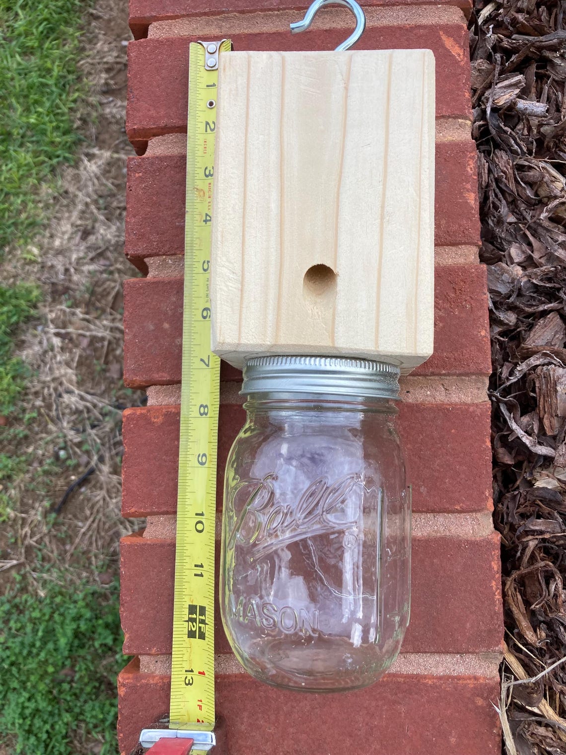 Complete (1) Handmade Carpenter Bee Traps Soft Untreated Pine Boring ...