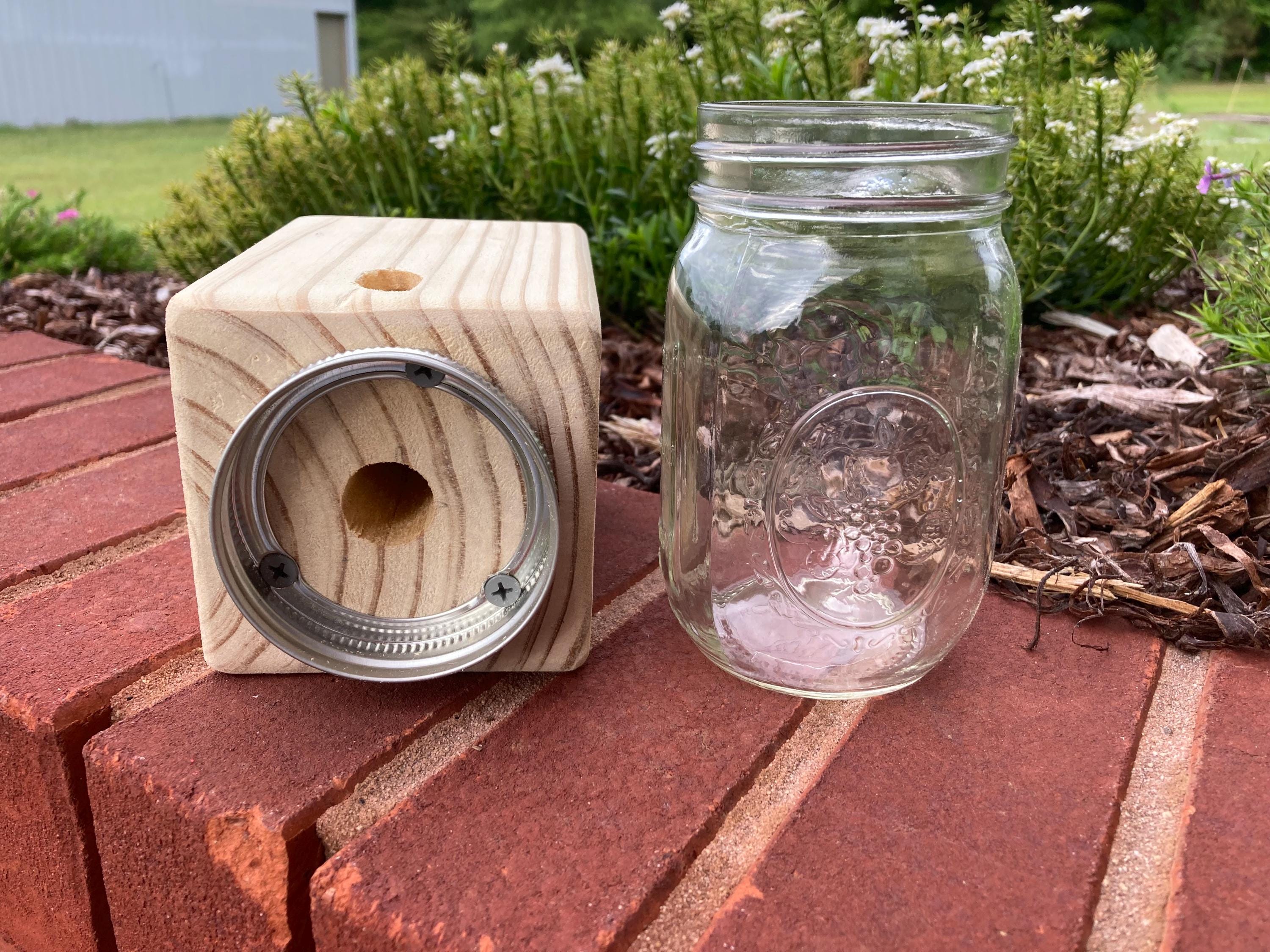 Complete (1) Handmade Carpenter Bee Traps Soft Untreated Pine Boring ...