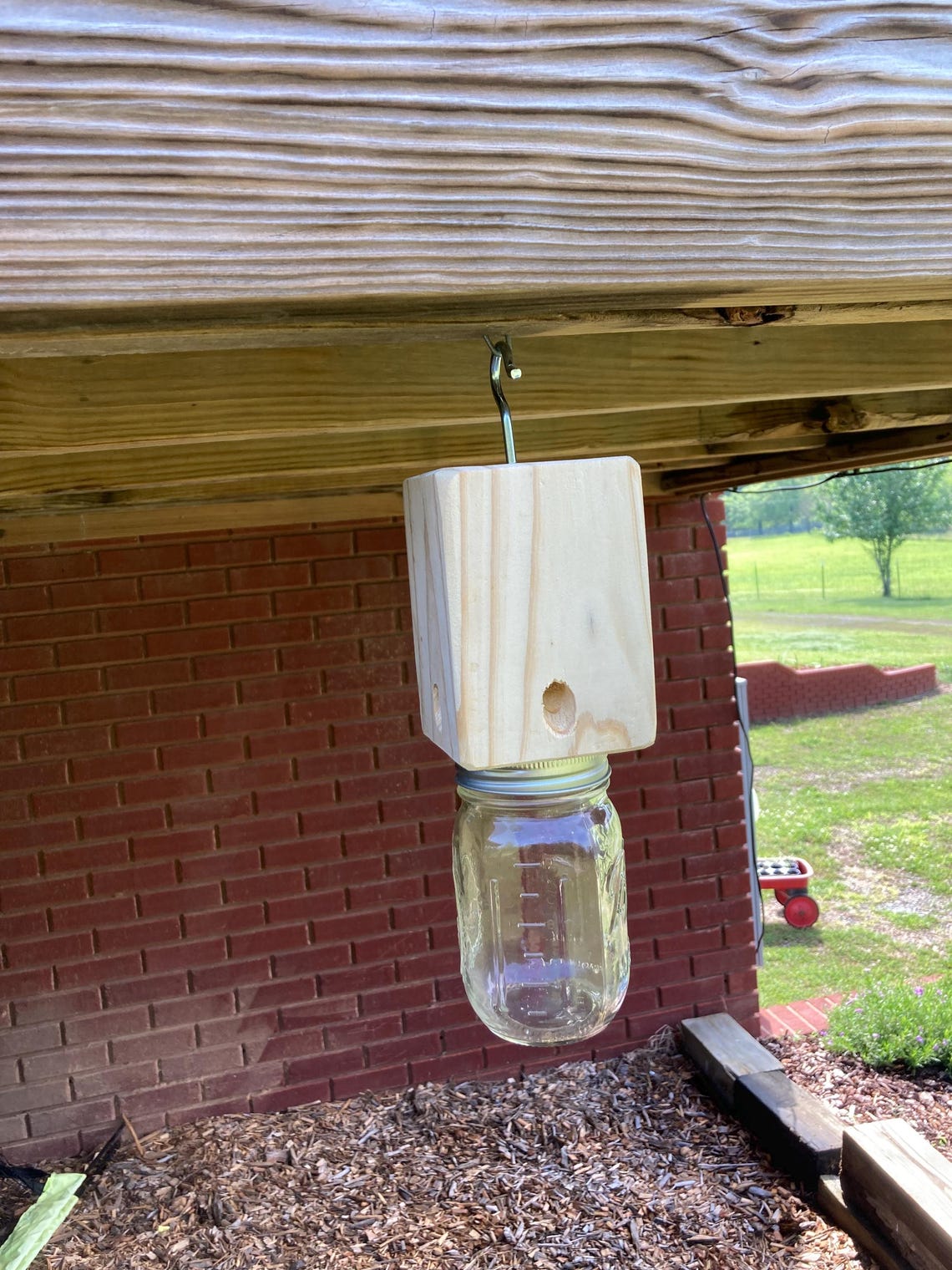 Complete (1) Handmade Carpenter Bee Traps Soft Untreated Pine Boring ...