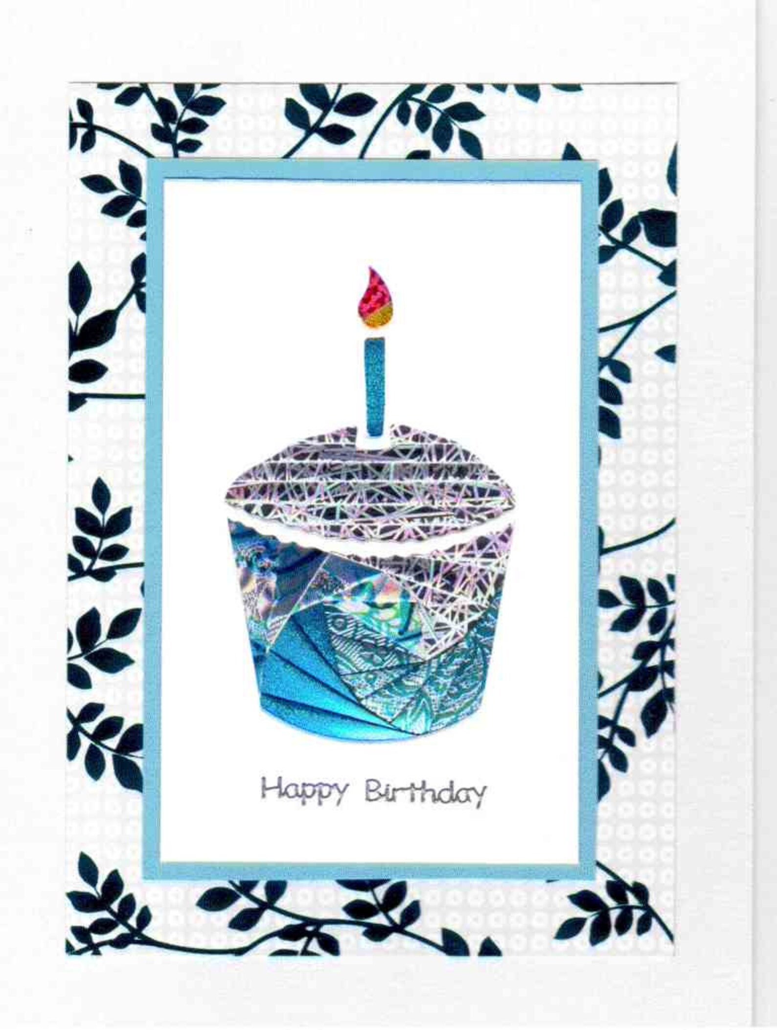 Blue Cupcake Birthday Card - Etsy