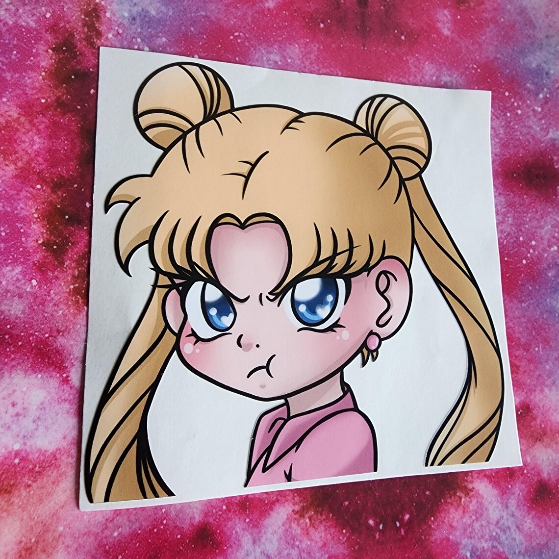 Angry Girl - Kawaii Cute Peeker Decal Sticker Vinyl - Waterproof ...