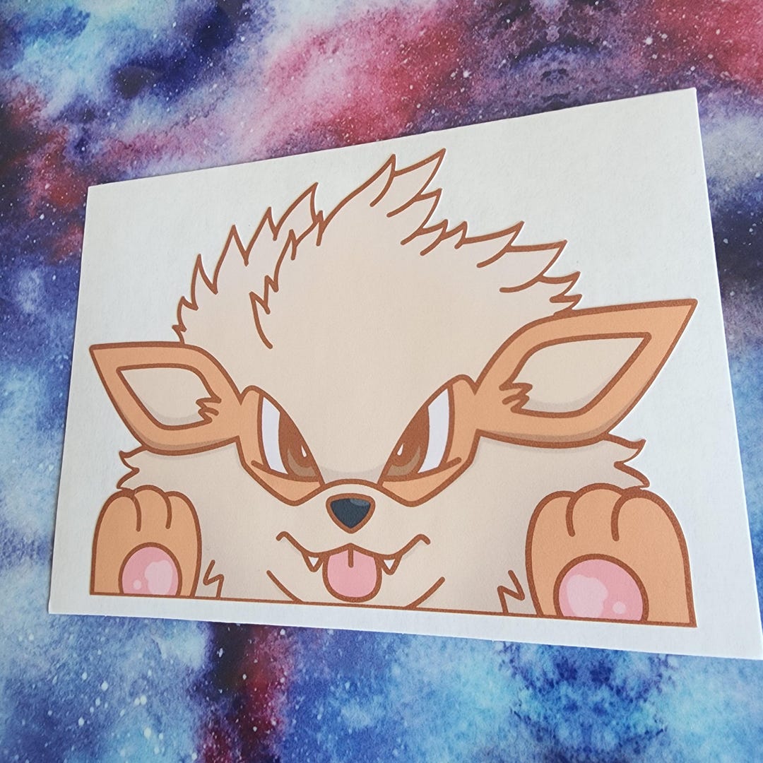 Fire Doggo - Peeker Decal Sticker Vinyl - Waterproof & Weatherproof ...