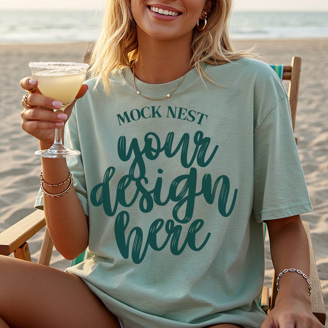 Bay C1717 Mockup Comfort Colors T-shirt Mockup Bay Summer Mocks ...