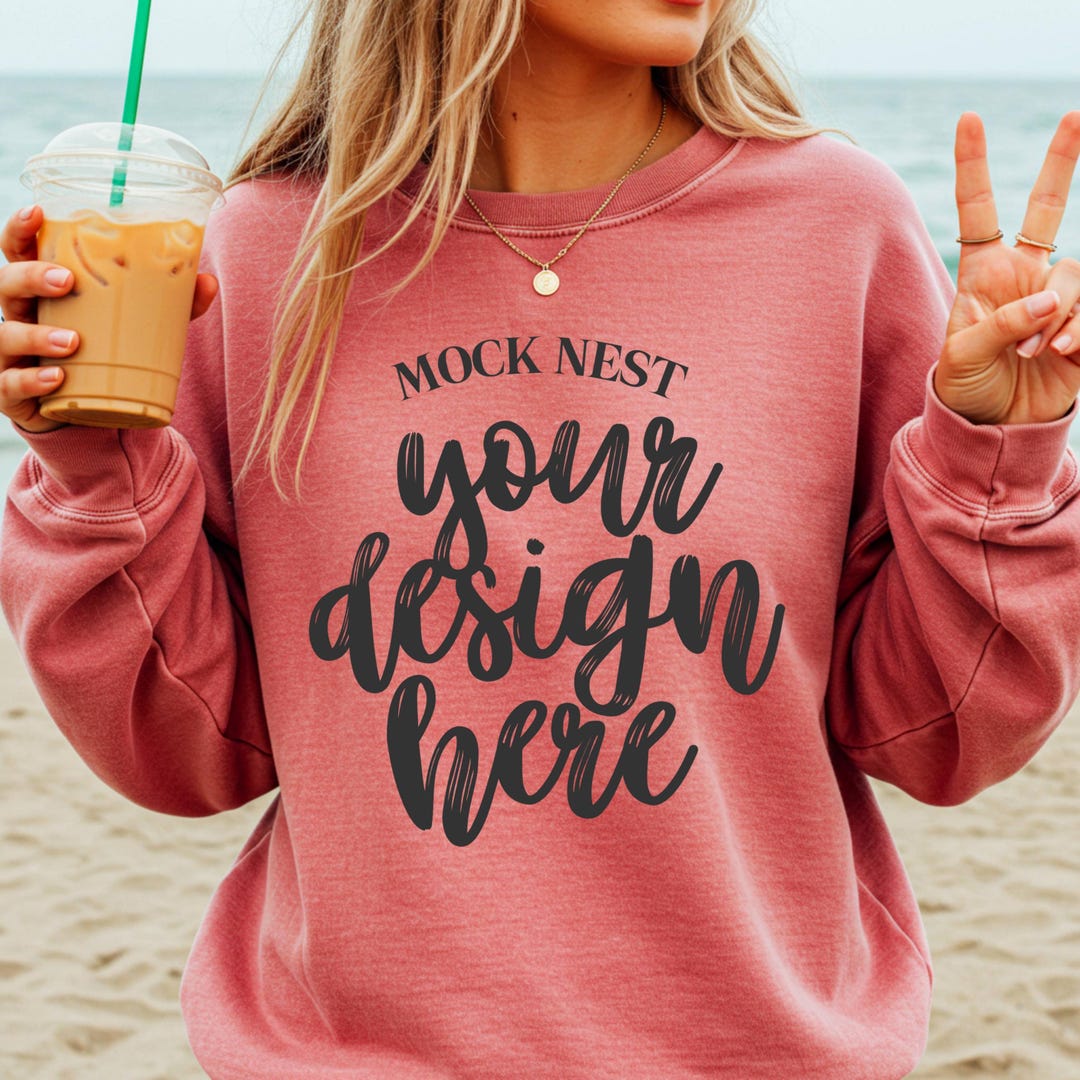 Watermelon Comfort Colors 1566 Sweatshirt Mockup Comfort Color ...