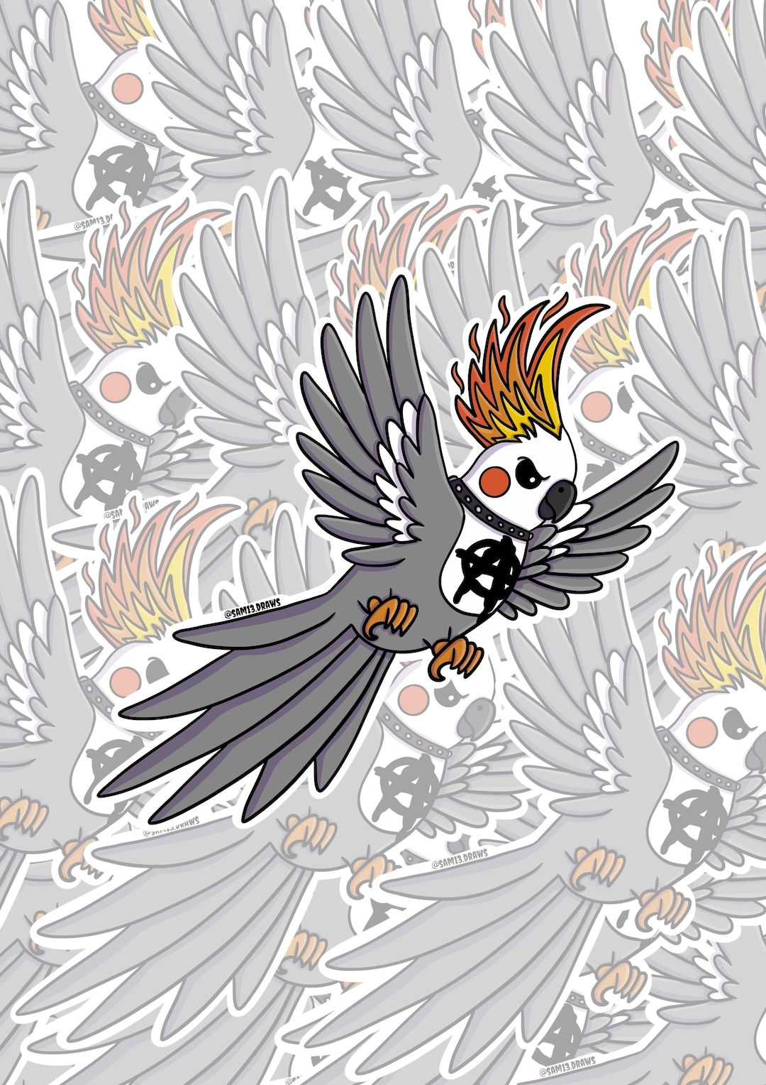 Molotov Cockatiel: Vinyl Sticker - Etsy