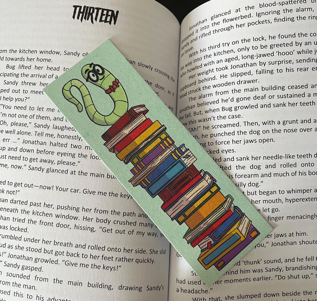 Bookworm: Bookmark | Original Art | Bookmark With Book Rating Feature ...