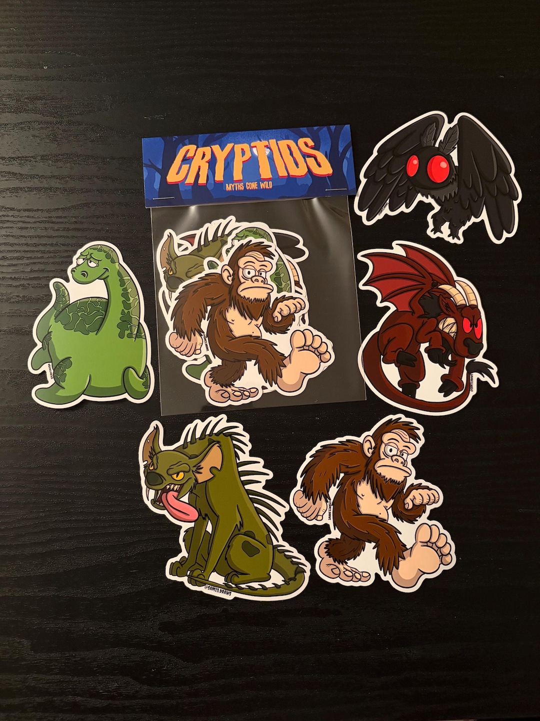 Cryptids Vinyl Sticker Pack | Original Art | Water Resistant Decals - Etsy