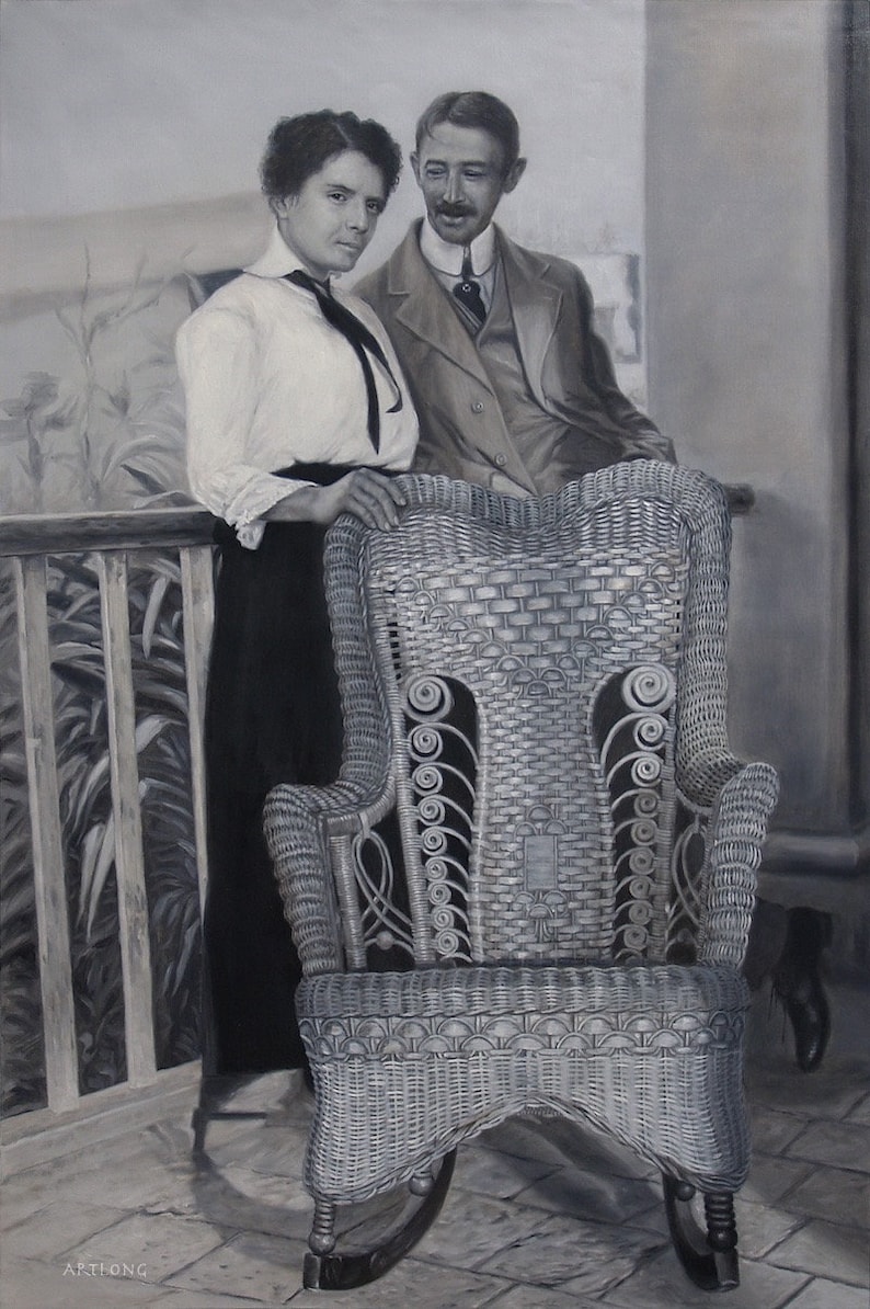 Custom Portrait Painting From Old Photo, Faded Photo to Oil Painting ...