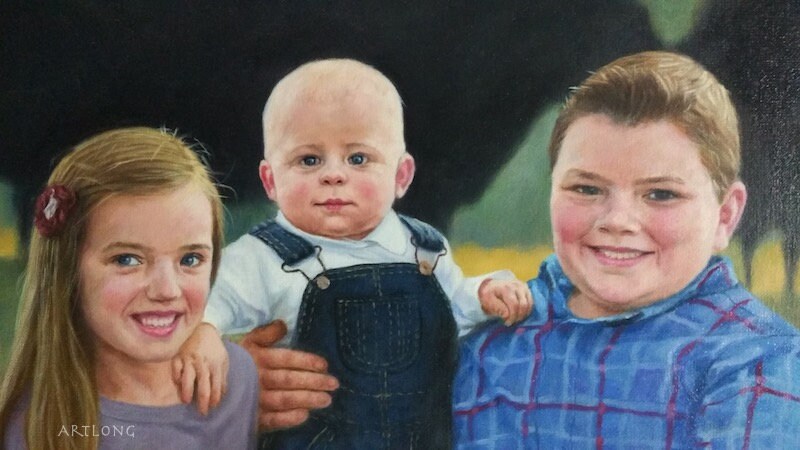 Custom Kid Portrait Painting from Photo Turn photo into oil | Etsy