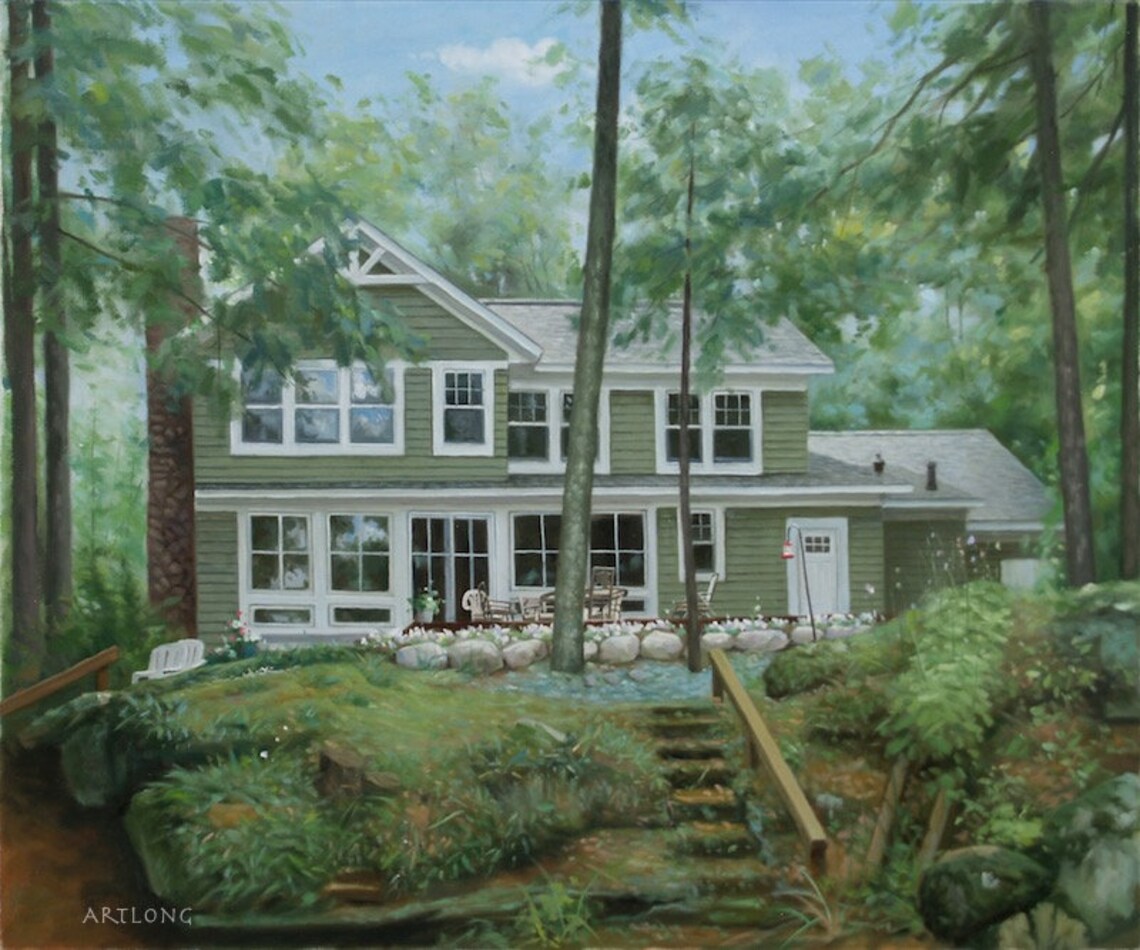 Custom House Painting From Photo Turn Photo Into Landscape - Etsy