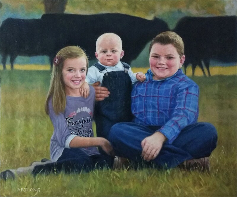 Custom Kid Portrait Painting from Photo Turn photo into oil | Etsy