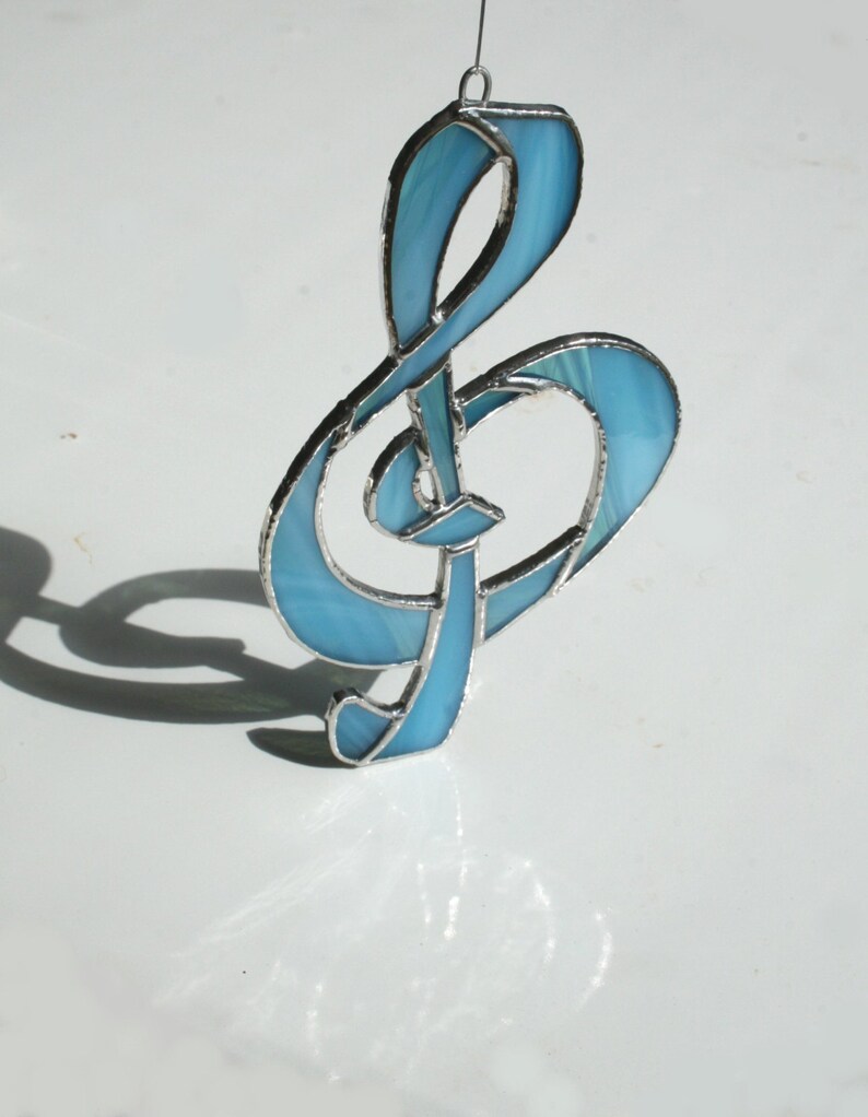 Treble Clef Music Note Musical Gift Stained Glass Suncatcher | Etsy