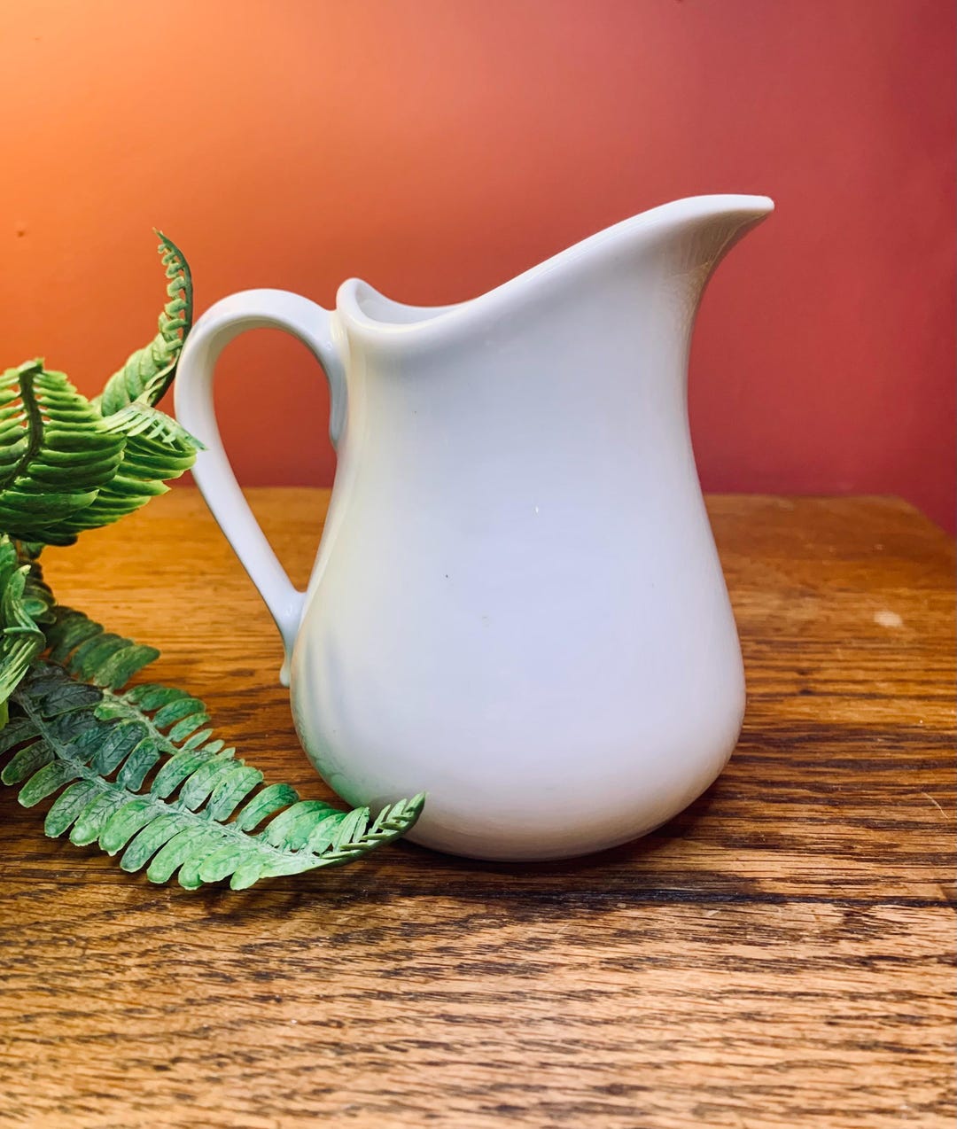 Vintage Pitcher, Apilco France, White - Etsy