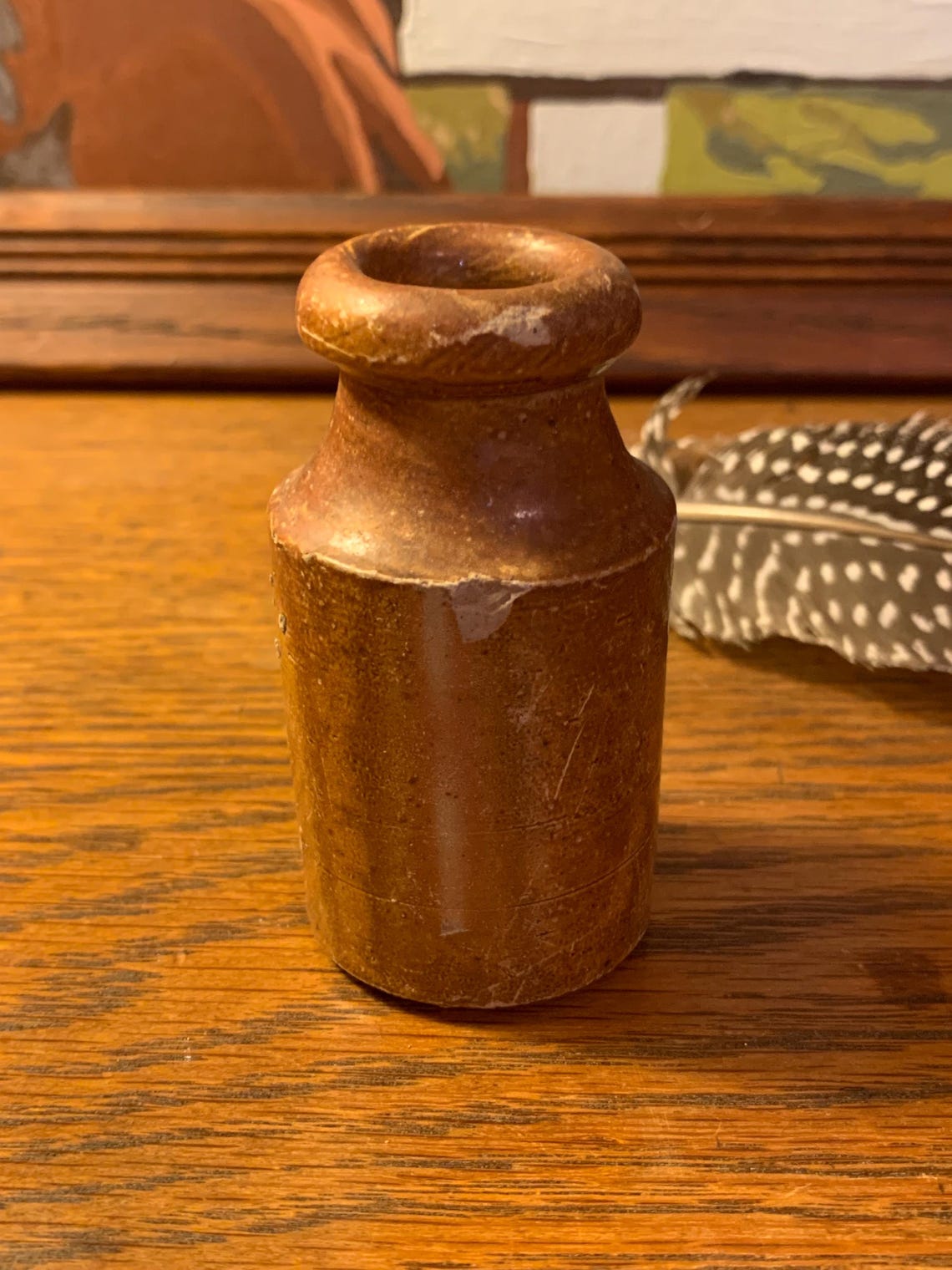 3 Antique Stoneware Ink Bottles - Etsy