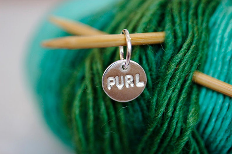 Personalised Disc Knitting Stitch Markers Set of 6 Gift for Knitters ...