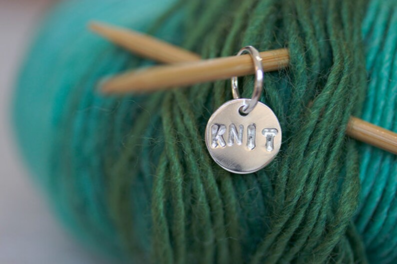 Personalised Disc Knitting Stitch Markers Set of 6 Gift for Knitters ...