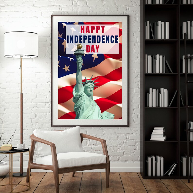 Statue of Liberty Independence Day Poster | 4th of July Wall Art ...