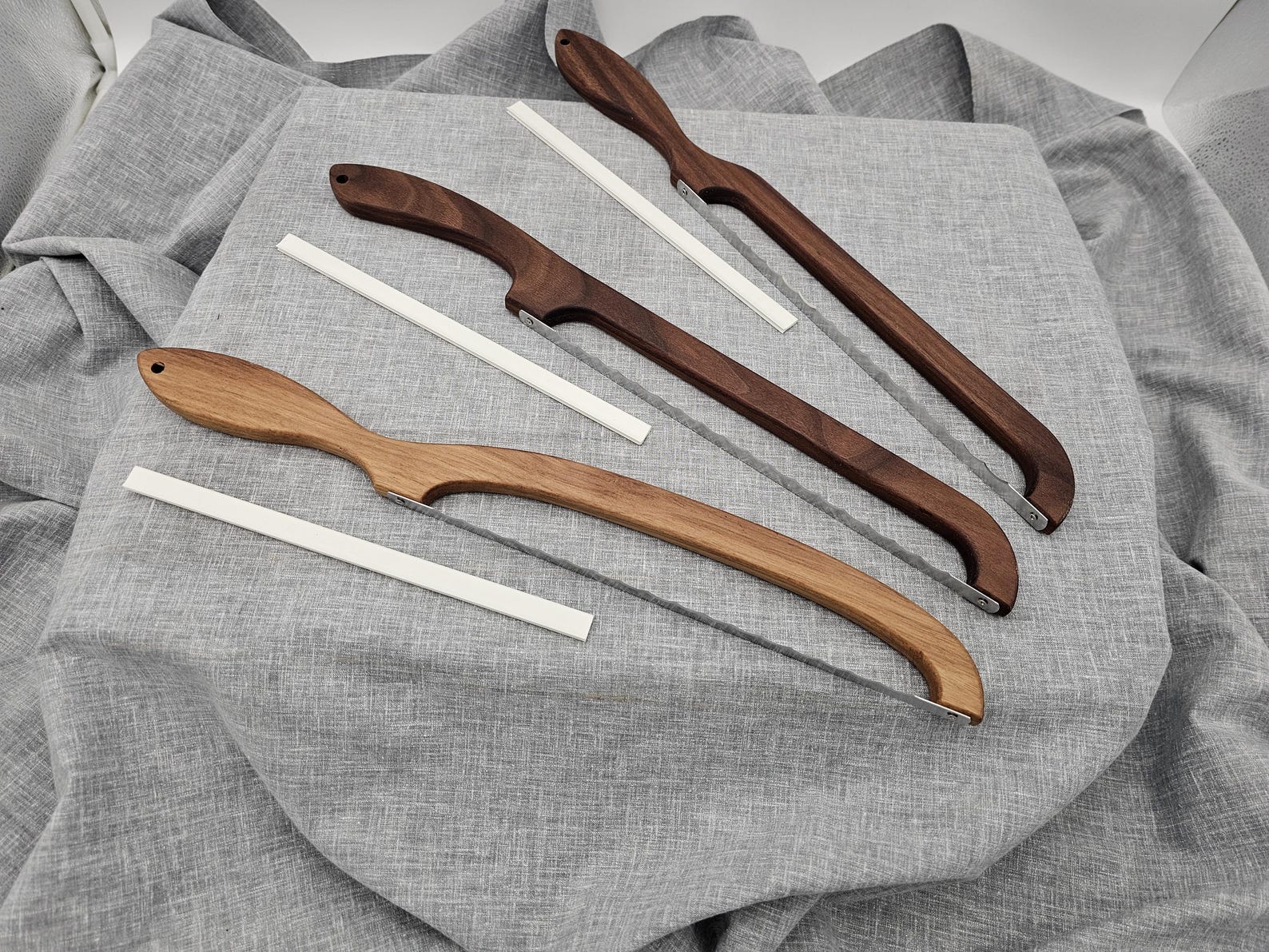 Handmade Bread Knife – Hardwood Handle With 10" Serrated Stainless ...