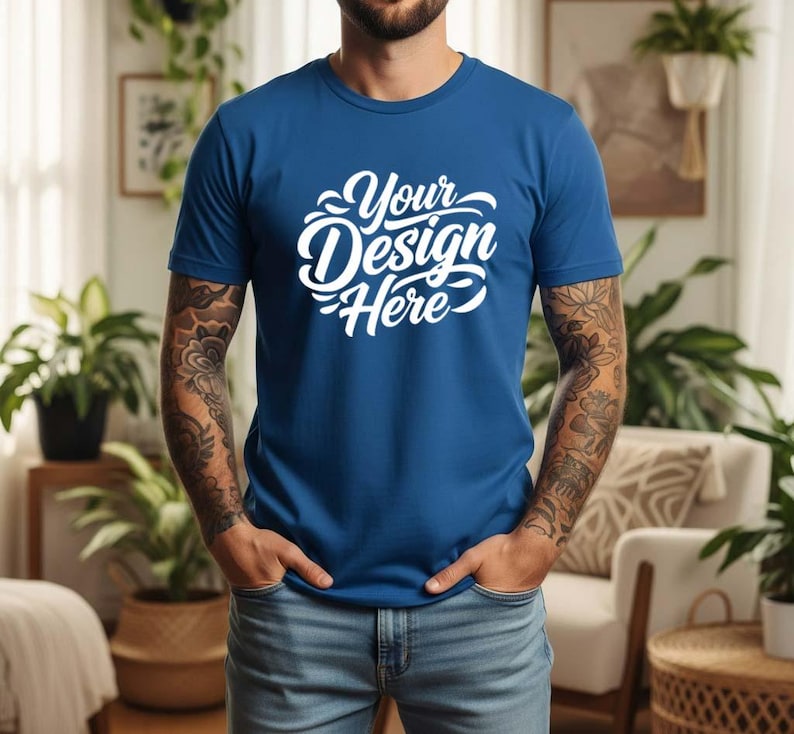 Bella Canvas 3001 T-shirt Mockup Bundle | Male BC3001 Tshirt Mock-up ...