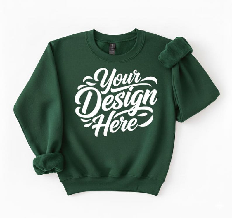 Gildan 18000 Mockup Bundle, Folded Flat Lay Mockup Bundle, G180 Folded ...