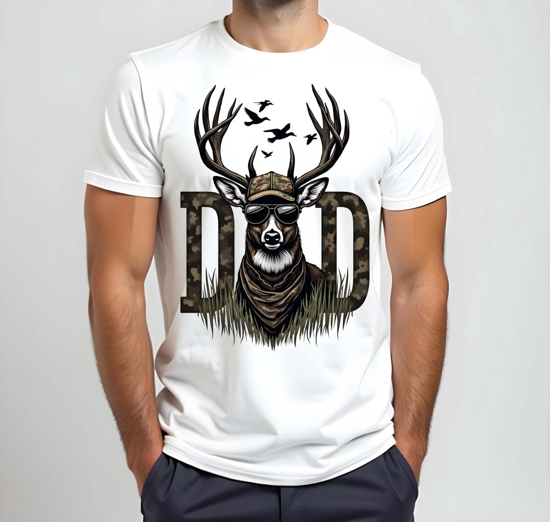 Retro Hunter Dad Png, Deer Hunting Png, Camouflage Hunting Shirt Png ...