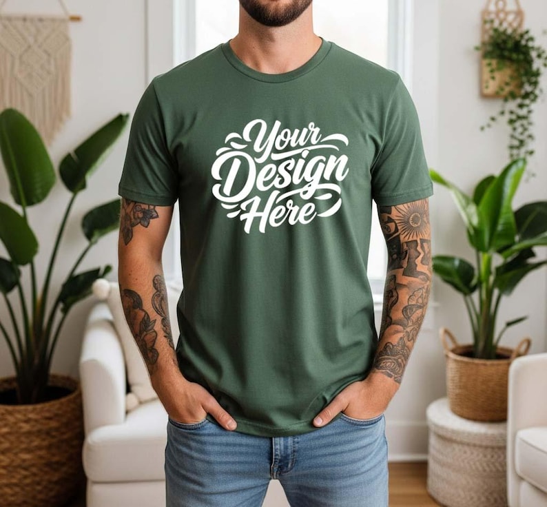 Bella Canvas 3001 T-shirt Mockup Bundle | Male BC3001 Tshirt Mock-up ...