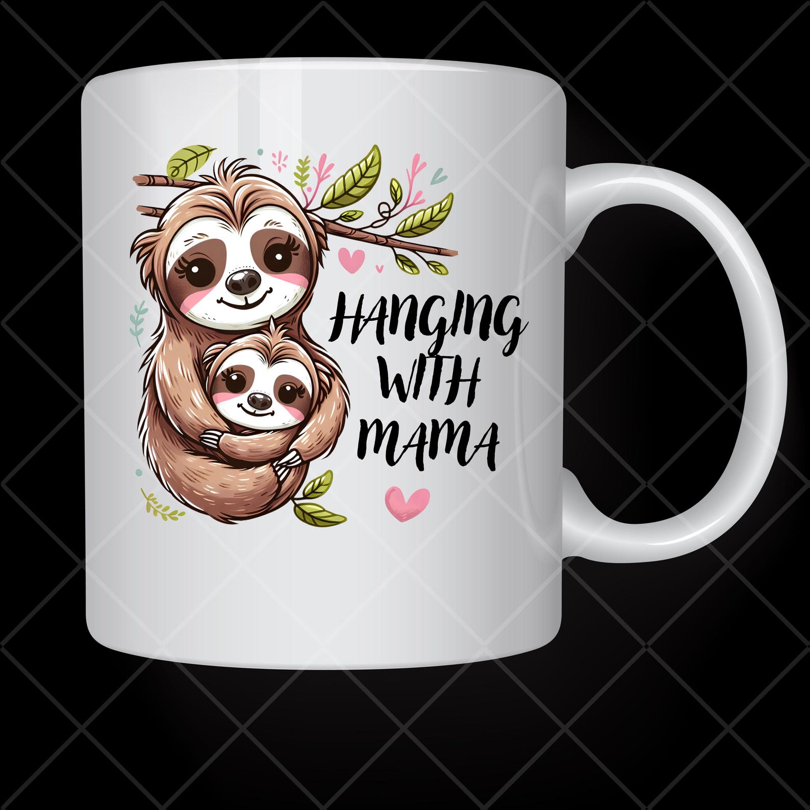 Mama and Baby Sloth PNG: Mother's Day Sublimation (digital Download) - Etsy