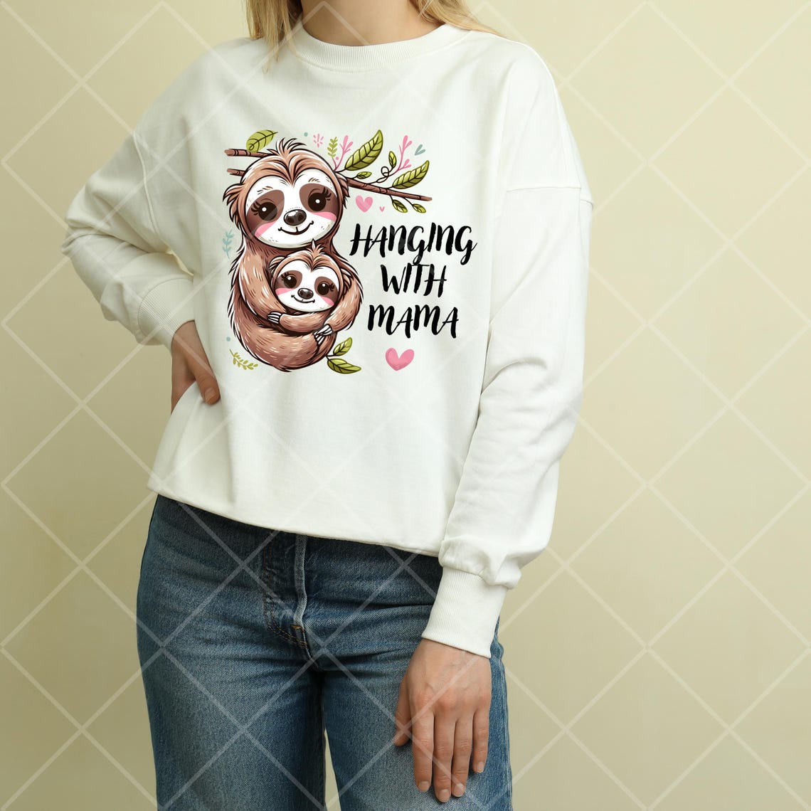 Mama and Baby Sloth PNG: Mother's Day Sublimation (digital Download) - Etsy
