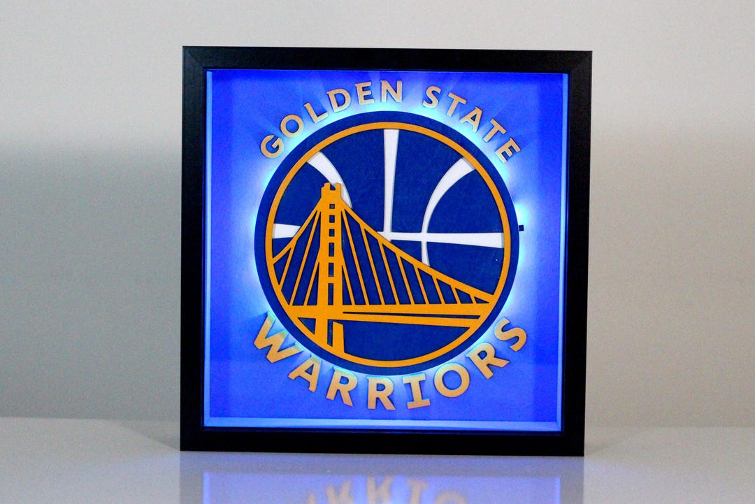 Golden State Warriors LED 3D Laser Cut Shadow Box - Etsy