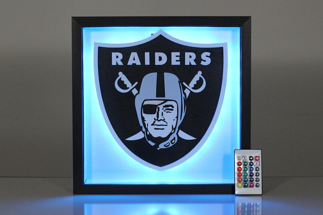 Las Vegas Raiders LED 3D Laser Cut Shadow Box - Etsy