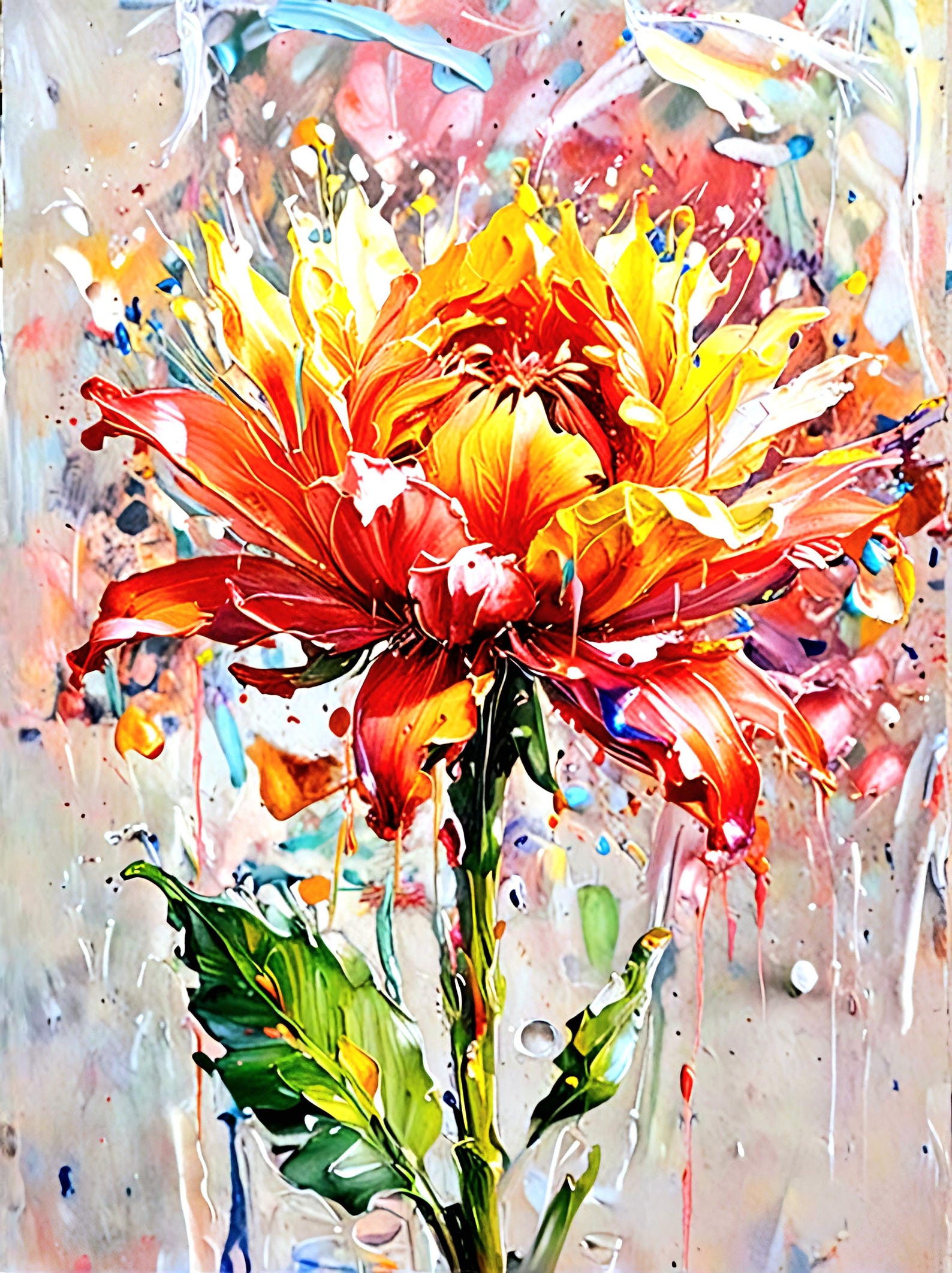 Ambrosia - Flower of the Gods V3 - A2 Poster Size Painting (45x60cm) - Etsy