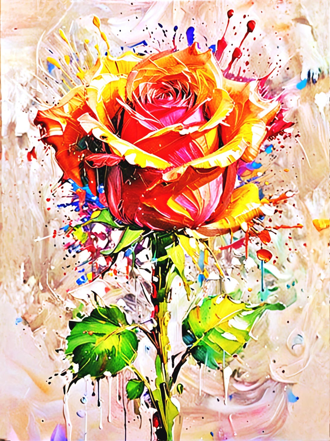 Ambrosia - Flower of the Gods V2 - A2 Poster Size Painting (45x60cm) - Etsy